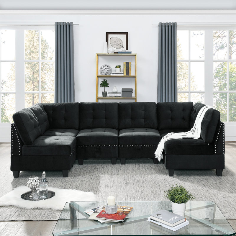 Potwin 116 Velvet Sofa